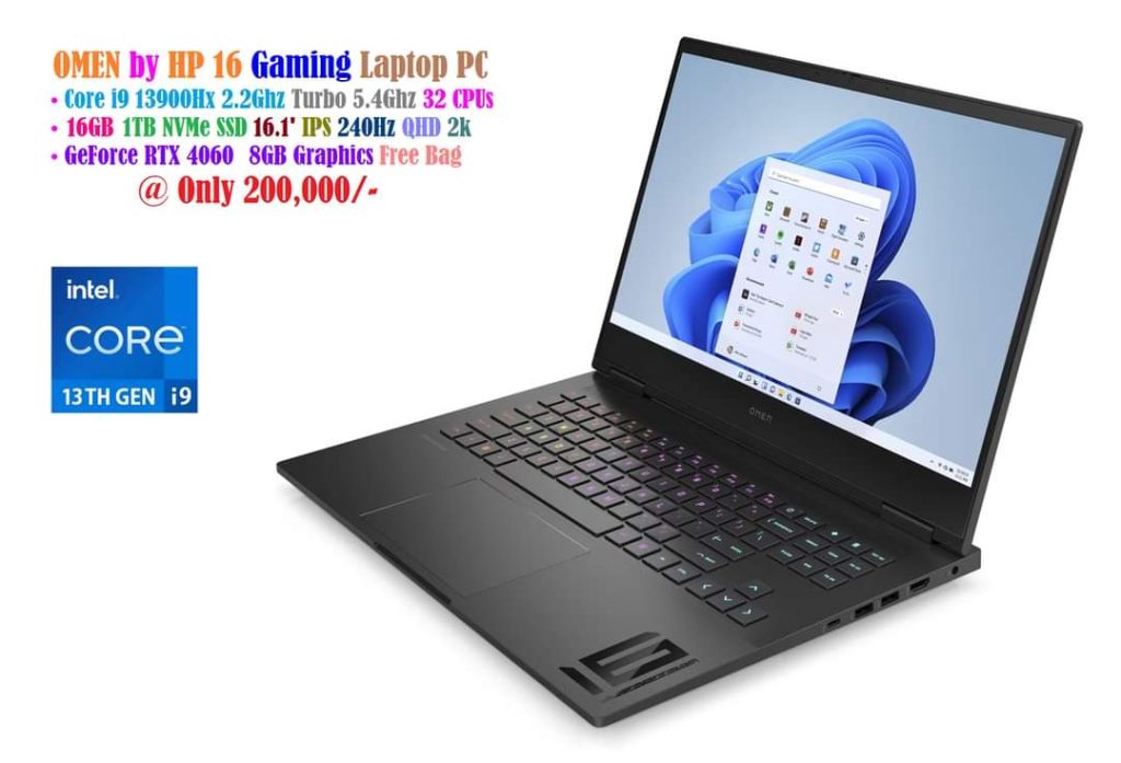 New HP OMEN 16 Gaming Laptop Core i9 13900Hx 2.2Ghz 32 CPUs 16GB 1TB ...
