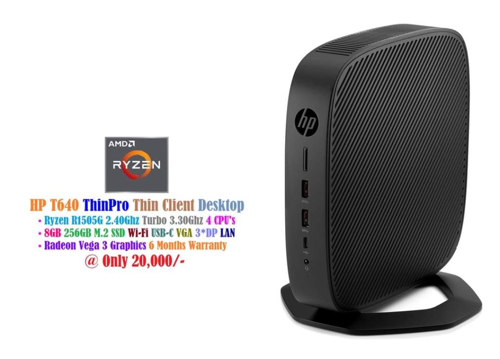 HP T640 ThinPro Thin Client Mini Desktop PC Ryzen R1505G 2.4Ghz 4 CPUs ...
