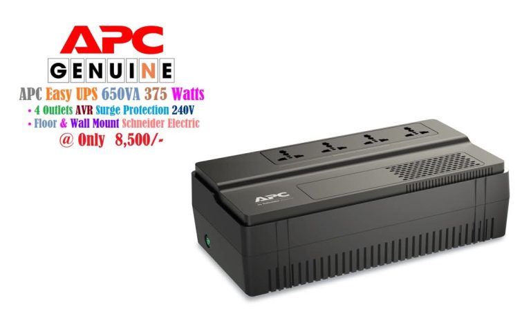 New APC Easy UPS 650VA 375 Watts 4 Outlets AVR Surge Protection 230V ...