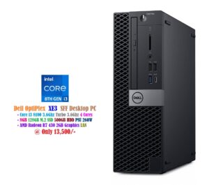 Dell OptiPlex XE3 SFF Desktop PC Core i3 8100 3.6Ghz 4 Cores 8GB 128GB ...