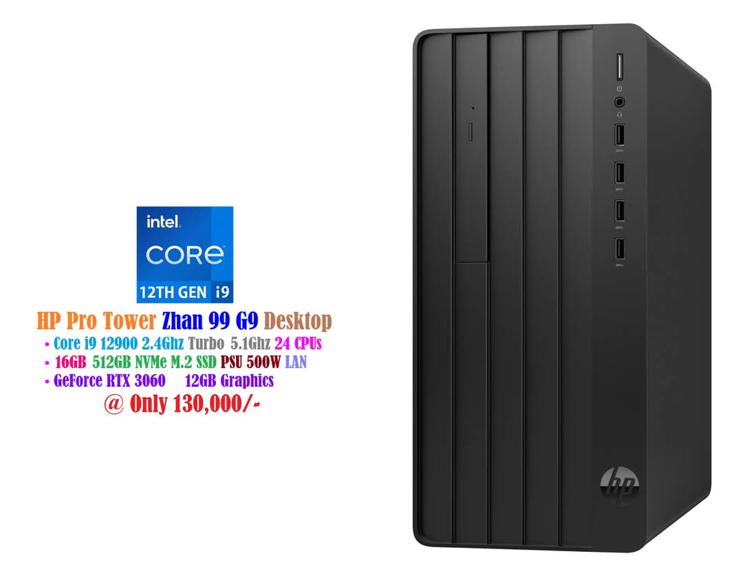 HP Pro Tower Zhan 99 G9 Gaming Desktop Core i9 12900 2.4Ghz 24 CPUs ...
