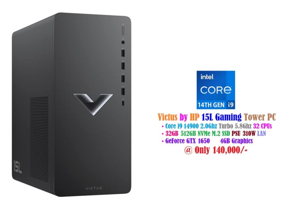 HP Victus 15L Gaming Tower PC Core i9 14900 2.0Ghz 32 CPUs 32GB 512GB ...