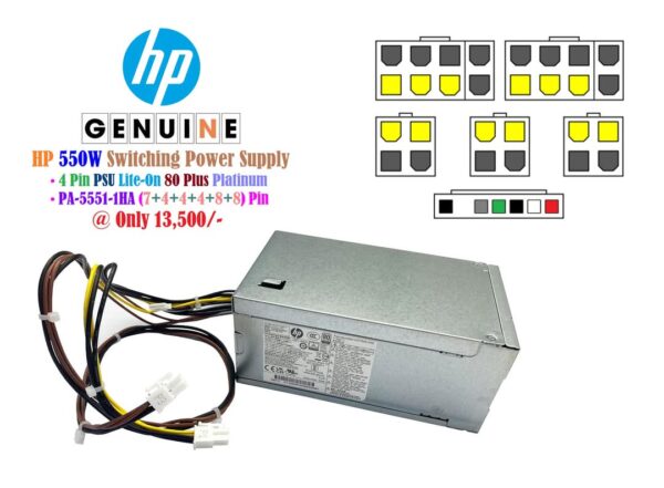 HP 4 Pin 550W PSU Power Supply Unit Lite-On 80 Plus Platinum, PA-5551 ...